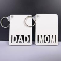 China MDF Sublimation MOM DAD Keychains Blanks for sale