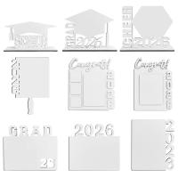 China 2026 Graduation MDF Keychain Sublimation Blanks Custom Senior Keyring Student Graduation Season Gifts for sale