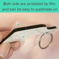 China Double Sided Sublimation Blank Cow Ear Tag MDF Keychains for sale