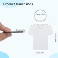 China Double-Sided MDF Heat Transfer Football T-Shirt Key Chains Printable Sublimation Blank Keychains for sale