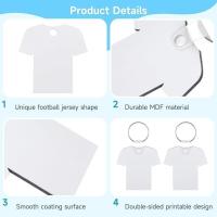 China Double-Sided MDF Heat Transfer Football T-Shirt Key Chains Printable Sublimation Blank Keychains for sale