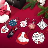 China Double Side Blank Sublimation Mdf Key Chain Personalised Wooden Keyring Bag Decoration for sale