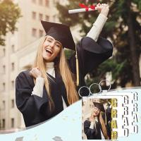 China Sublimation Graduation Keychain Blanks For Graduation Gift Personalised Graduation Keyring for sale