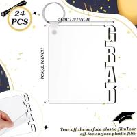 China Sublimation Graduation Keychain Blanks For Graduation Gift Personalised Graduation Keyring for sale