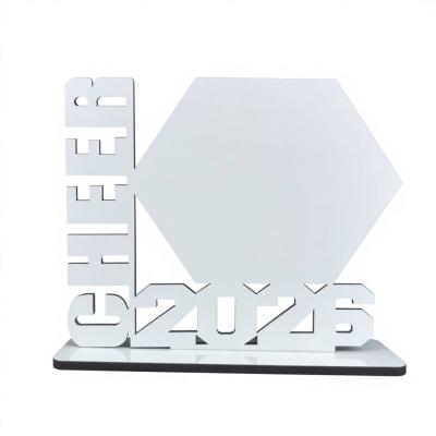 China Sublimation Blank Cheer 2026 MDF Photo Frame For Graduation Gift for sale