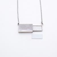 China Blank Metal Sublimation Drawer Necklace For Lovers Custom Memorial Necklace Unique Valentines Day Gifts for sale