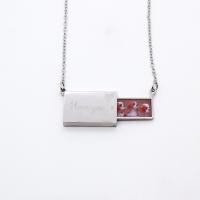 China Blank Metal Sublimation Drawer Necklace For Lovers Custom Memorial Necklace Unique Valentines Day Gifts for sale