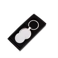 China Sublimation Metal Key Chain Blanks Promotional Heat Press Keychain for sale