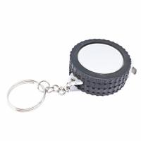 China Sublimation Blanks Wheel Rim Keychain Custom Photo Keychain for sale