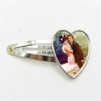 China Blank Cute Sublimation Hair Clip Blanks Heart And Flower Shape for sale