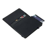 China Sublimation Pu Leather Card Holder Automatic Pop Up With Aluminum Alloy Card Slots for sale