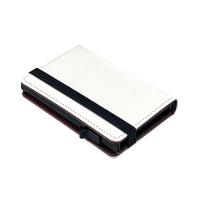 China Sublimation Pu Leather Card Holder Automatic Pop Up With Aluminum Alloy Card Slots for sale