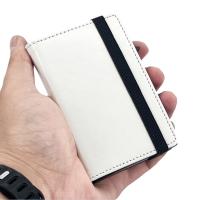 China Sublimation Pu Leather Card Holder Automatic Pop Up With Aluminum Alloy Card Slots for sale