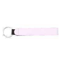 China Custom DIY Pattern Leather Neoprene Key Lanyard Sublimation Wristlet Keychain Blanks for sale