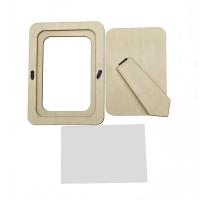 China Custom Sublimation Wood Picture Frames With Stand DIY Gift For Couples Family Kids for sale
