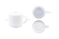 China Cute Blank 6oz White Plastic Sublimation Cups for sale