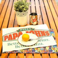 China Sublimation Printing Nordic Cotton Linen Placemats Anti-Scald DIY Printable Blank Table Mats Home Textile Supplies for sale