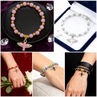 China Modern Sublimation Rosary Bracelet Blanks With Angel Cross For Anniversary Gifts for sale