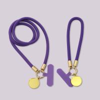 China Purple Sublimation Blanks Phone Lanyard Strap With Sublimation Charm Blank for sale
