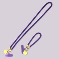 China Purple Sublimation Blanks Phone Lanyard Strap With Sublimation Charm Blank for sale