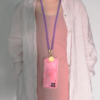China Purple Sublimation Blanks Phone Lanyard Strap With Sublimation Charm Blank for sale