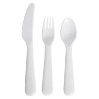 China Custom Food-Grade Sublimation Blank Kids Plastic Cutlery Fork Spoon Knife for sale