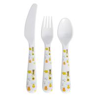 China Custom Food-Grade Sublimation Blank Kids Plastic Cutlery Fork Spoon Knife for sale