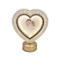 China Personalized Night Light Sublimation USB Plastic Photo Frames Led Light Blanks For Wedding Home Hotel Decoration for sale