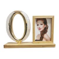 China Blank Sublimation Night Lamp Bamboo Photo Frame With USB For DIY Printing for sale