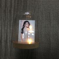 China Blank Sublimatio MDF Photo Frame With Led Light And Glass Cover for sale