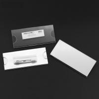 China Various Sizes Plastic Cover Sublimation White Aluminum Name Tag Blanks Custom Metal Name Badges Employee Pin for sale