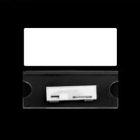 China Various Sizes Plastic Cover Sublimation White Aluminum Name Tag Blanks Custom Metal Name Badges Employee Pin for sale