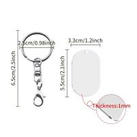China Double Sided Sublimation Aluminum Keychain Blanks Metal Picture Keychain for sale