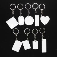 China Double Sided Sublimation Aluminum Keychain Blanks Metal Picture Keychain for sale