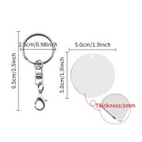 China Double Sided Sublimation Aluminum Keychain Blanks Metal Picture Keychain for sale