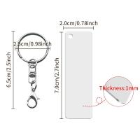 China Double Sided Sublimation Aluminum Keychain Blanks Metal Picture Keychain for sale