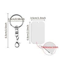 China Double Sided Sublimation Aluminum Keychain Blanks Metal Picture Keychain for sale