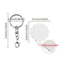 China Double Sided Sublimation Aluminum Keychain Blanks Metal Picture Keychain for sale