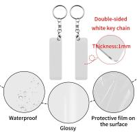 China Double Sided Sublimation Aluminum Keychain Blanks Metal Picture Keychain for sale