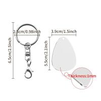 China Double Sided Sublimation Aluminum Keychain Blanks Metal Picture Keychain for sale