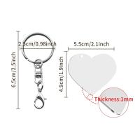 China Double Sided Sublimation Aluminum Keychain Blanks Metal Picture Keychain for sale