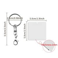 China Double Sided Sublimation Aluminum Keychain Blanks Metal Picture Keychain for sale
