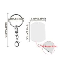 China Double Sided Sublimation Aluminum Keychain Blanks Metal Picture Keychain for sale