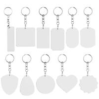 China Double Sided Sublimation Aluminum Keychain Blanks Metal Picture Keychain for sale