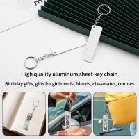 China Double Sided Sublimation Aluminum Keychain Blanks Metal Picture Keychain for sale