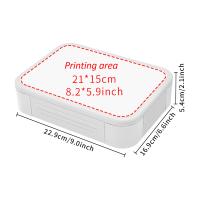 China Multiple Partitions Food-Grade Sublimation Plastic Lunch Boxes For Kids Printable Sublimation Blanks Picnic Box Food Storage Container for sale