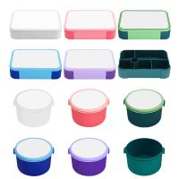 China Multiple Partitions Food-Grade Sublimation Plastic Lunch Boxes For Kids Printable Sublimation Blanks Picnic Box Food Storage Container for sale