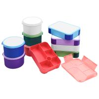 China Multiple Partitions Food-Grade Sublimation Plastic Lunch Boxes For Kids Printable Sublimation Blanks Picnic Box Food Storage Container for sale