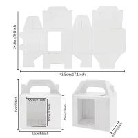 China Sublimation Cardboard 11oz Mug Gift Box Custom Packaging Boxes With Window White Gold Color for sale