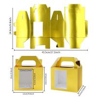 China Sublimation Cardboard 11oz Mug Gift Box Custom Packaging Boxes With Window White Gold Color for sale